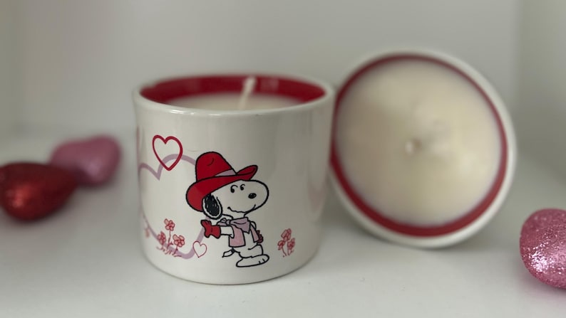 Snoopy and Woodstock Valentine’s Day Candles- - Etsy