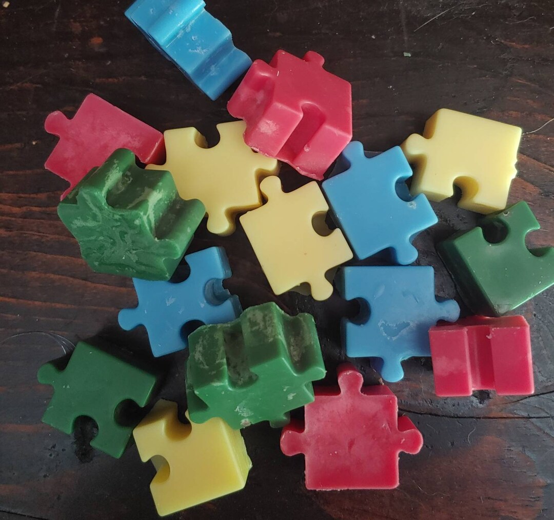 Rainbow Puzzle Piece Wax Melts- Autism Awareness- Fundraising- Rainbow ...