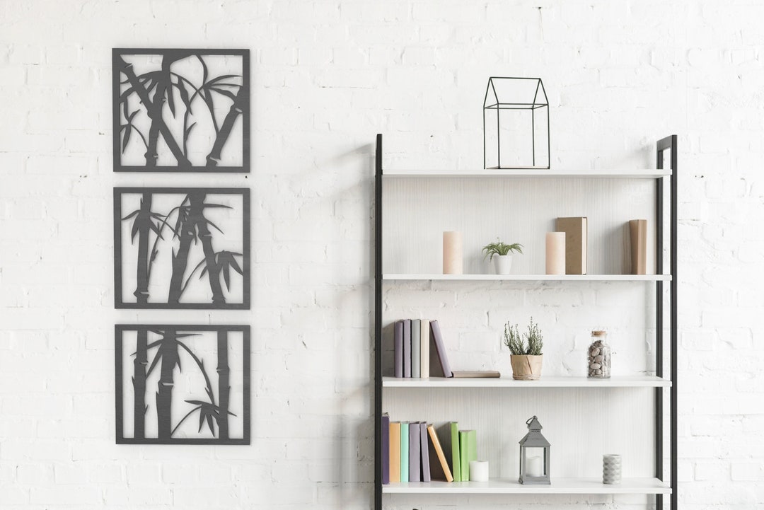 Bamboo Wood Wall Art, Bamboo Wall Décor, Room Decoration, Wood Wall ...