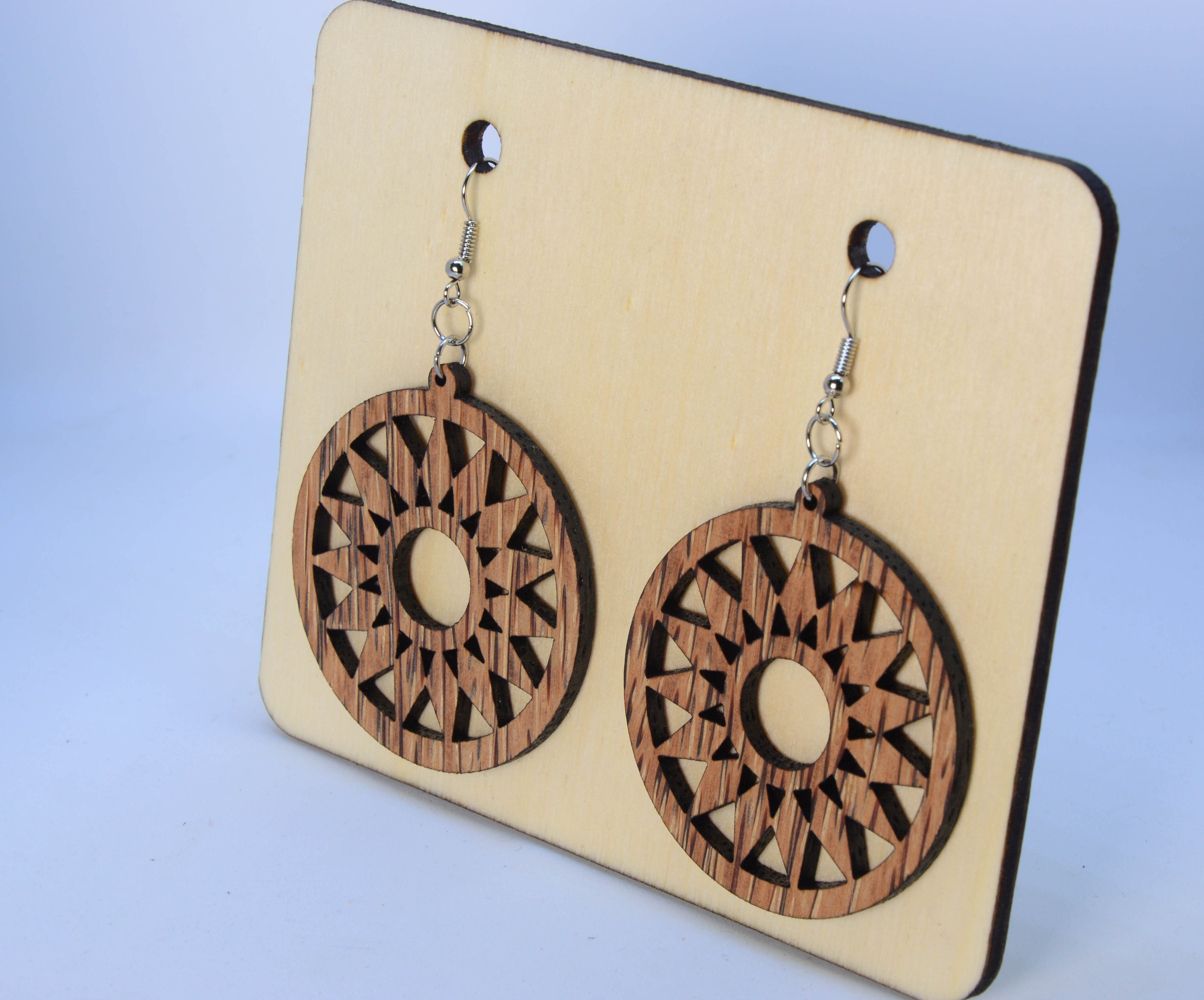 Wood Earrings, Wooden Jewelry, Lightweight Earrings, Quirky Earrings ...