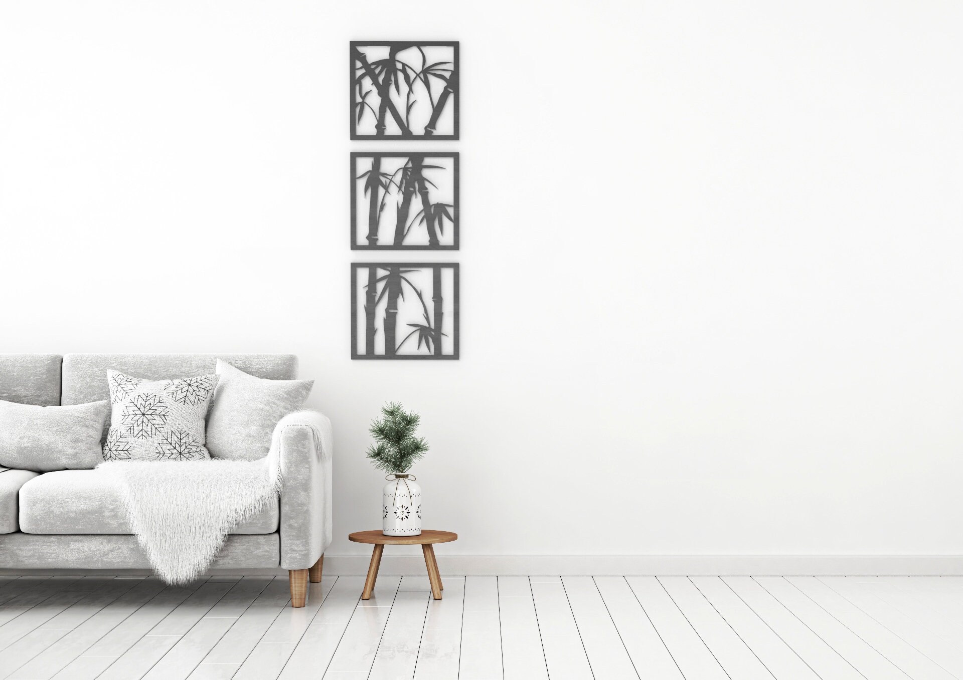 Bamboo Wood Wall Art Bamboo Wall Décor Room Decoration Wood | Etsy