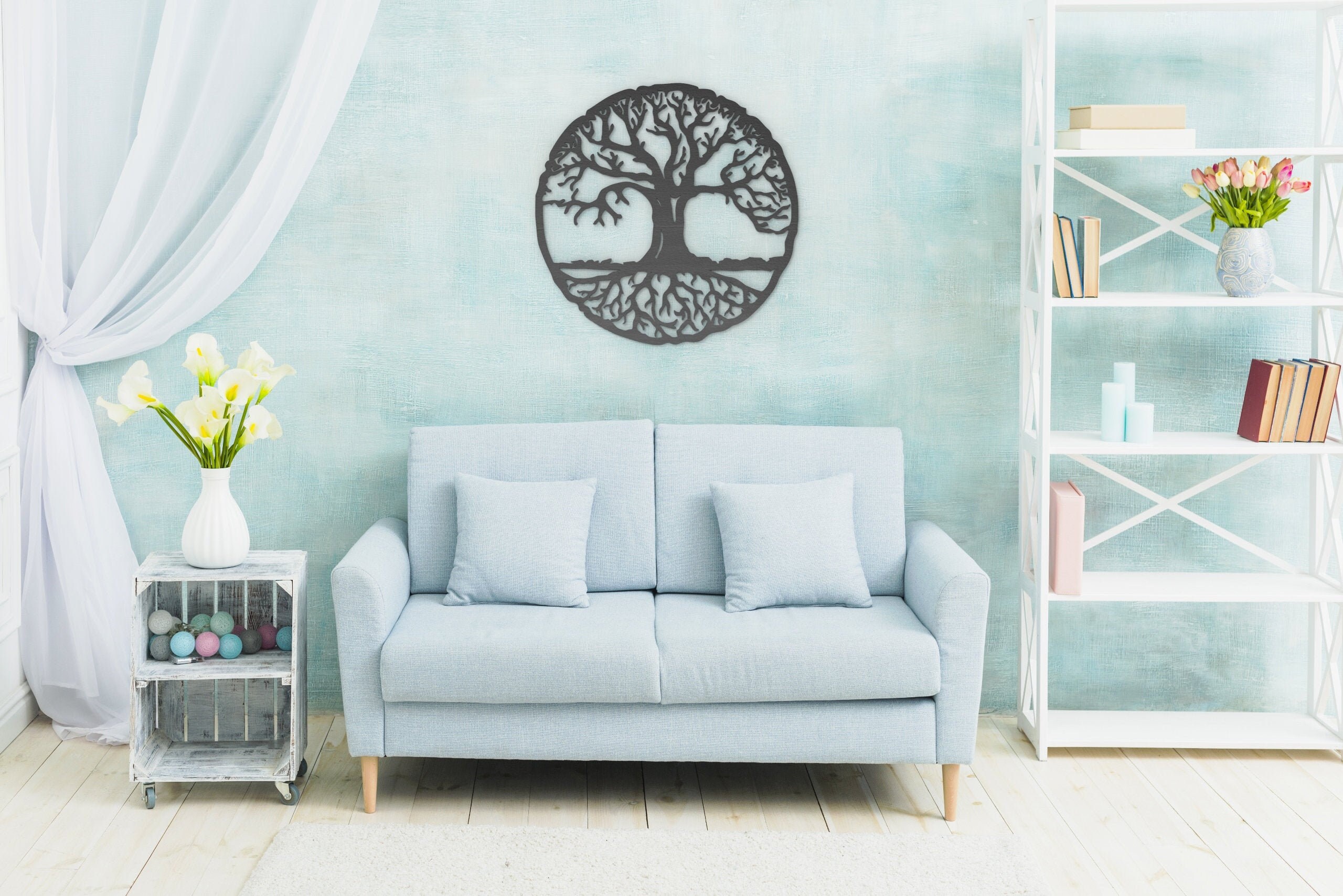 Tree of Life Wooden Wall Decoration Panel, Room Division Panel, Wall ...