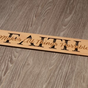 Faith Wall Sign, Faith Wood Wall Art, Faith Wall Decor, Faith Wooden ...