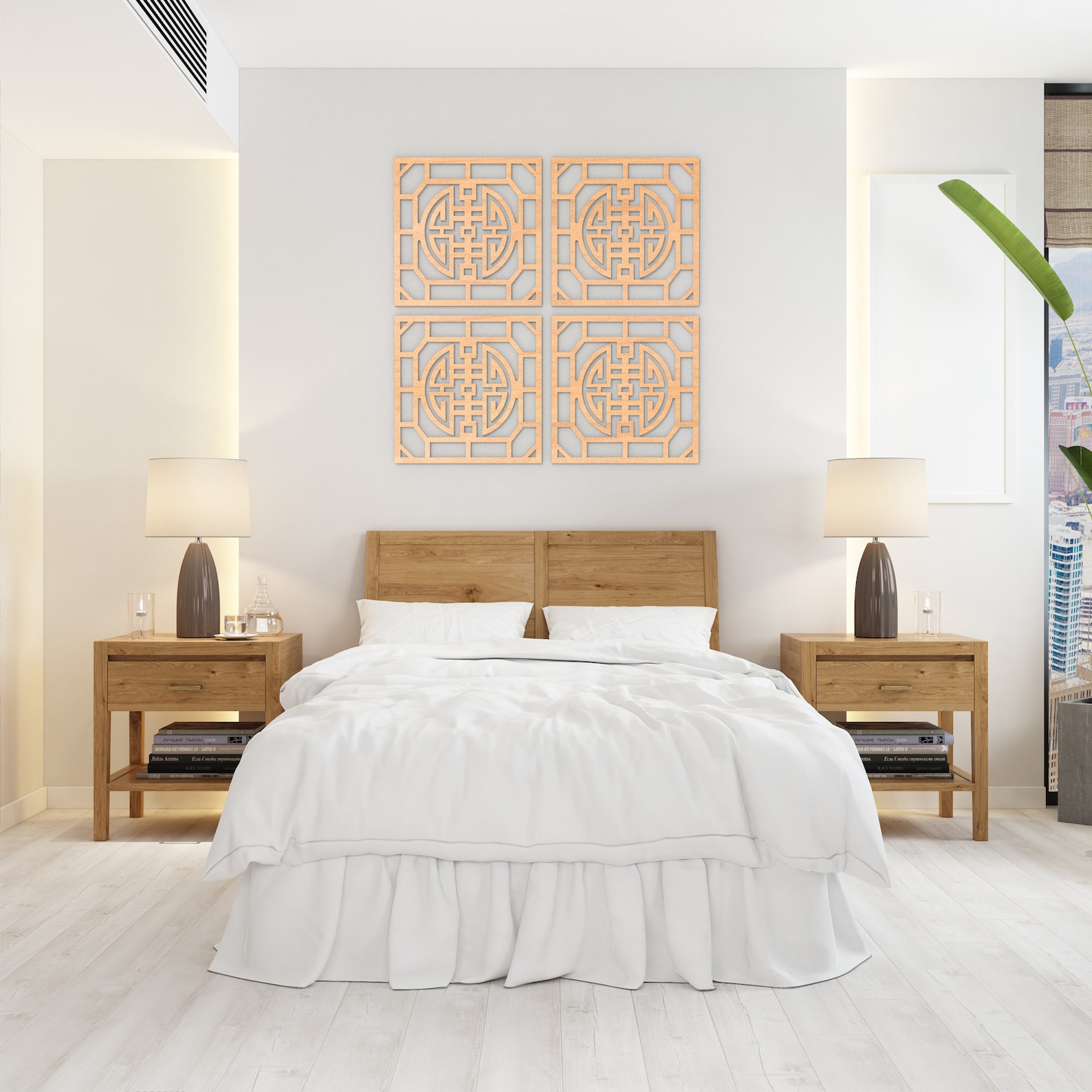 Asian Style Wooden Handmade Wall Decoration Panel, Room Division, Wall ...