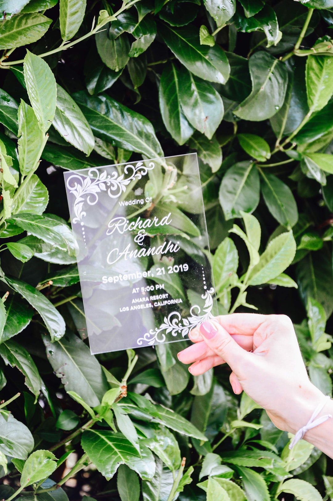 Acrylic Wedding Invitation, Personalized Acrylic Invitation, Unique ...