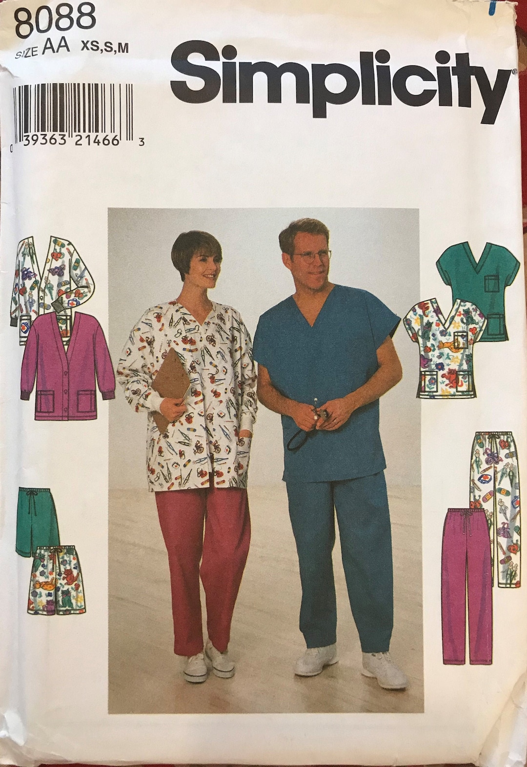 Mens / Womens Scrubs Sewing Patterns - Simplicity 4378 or 8088, Mccalls ...
