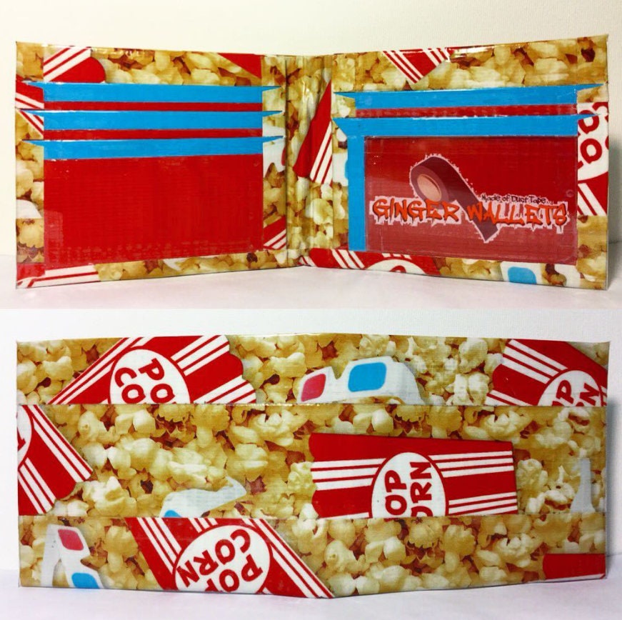 Movie Theater Popcorn Duct Tape Bifold Wallet - Etsy