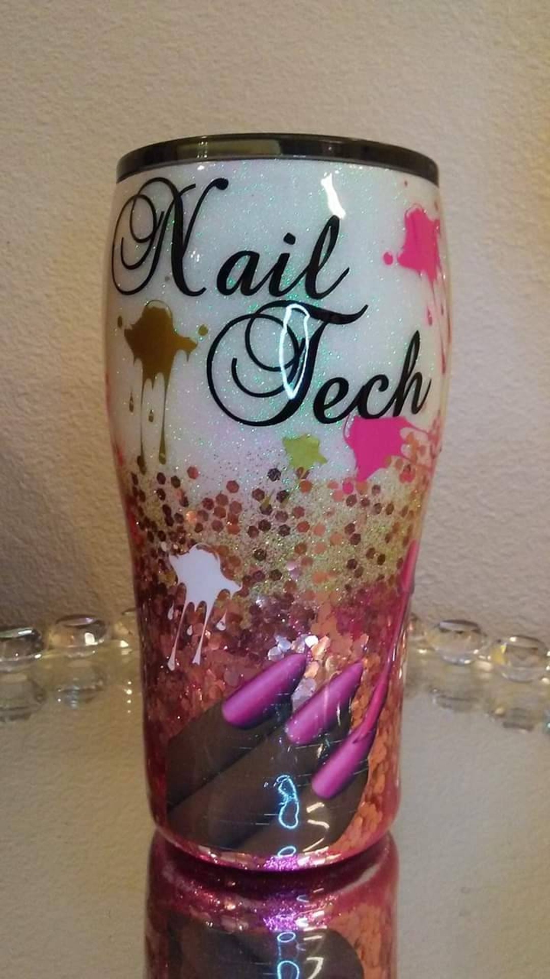 Custom Made Nail Tech Cup With Custom Logo(of Nail Tech) 20oz - Etsy