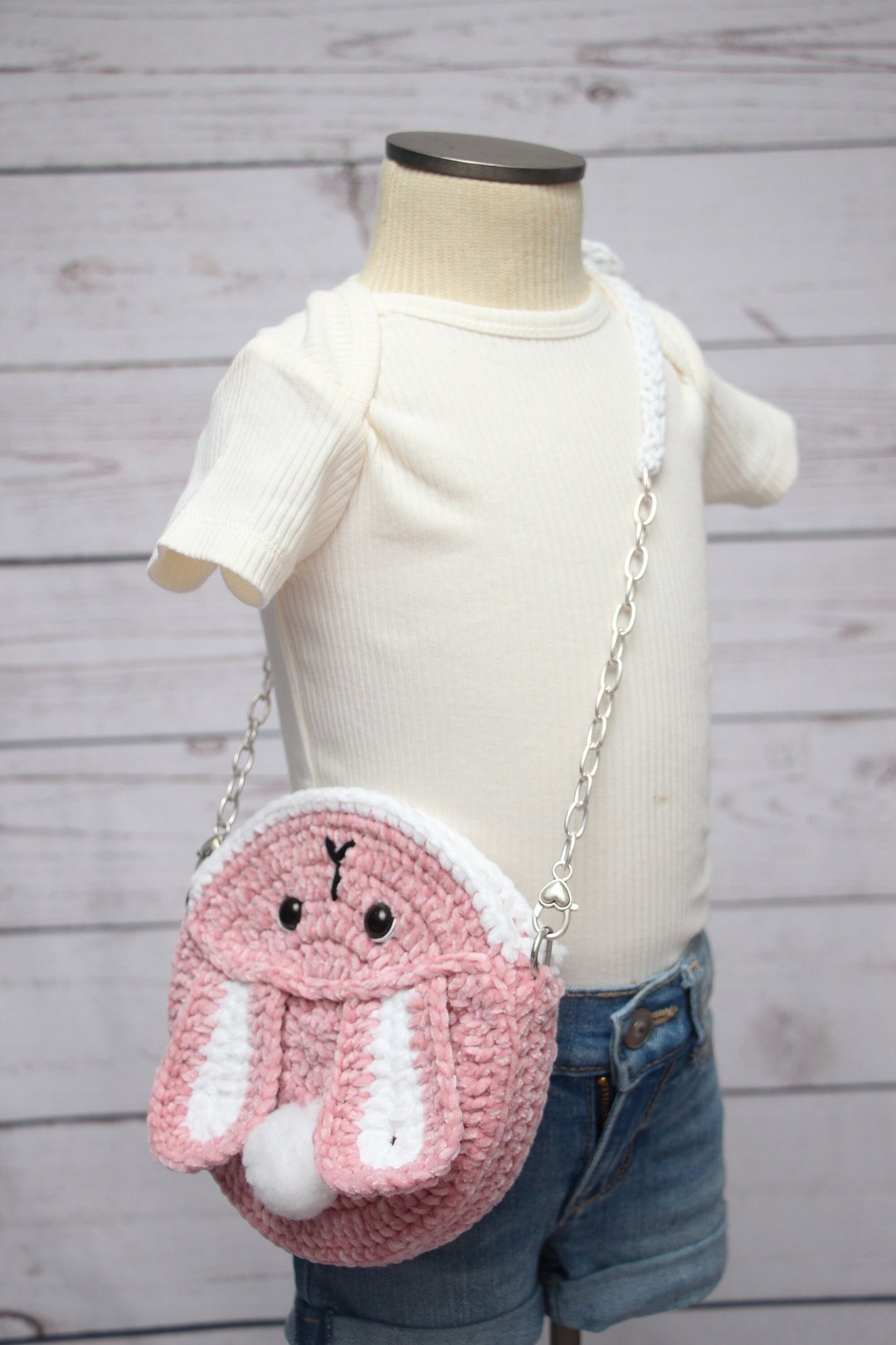 Girl Bunny Purse, Bunny Crochet Purse, Pink Purse, Kids Handbag. - Etsy
