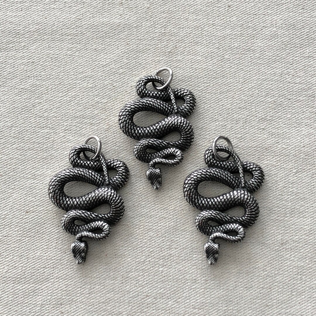 3 XL Viper Snake Pendants - Etsy