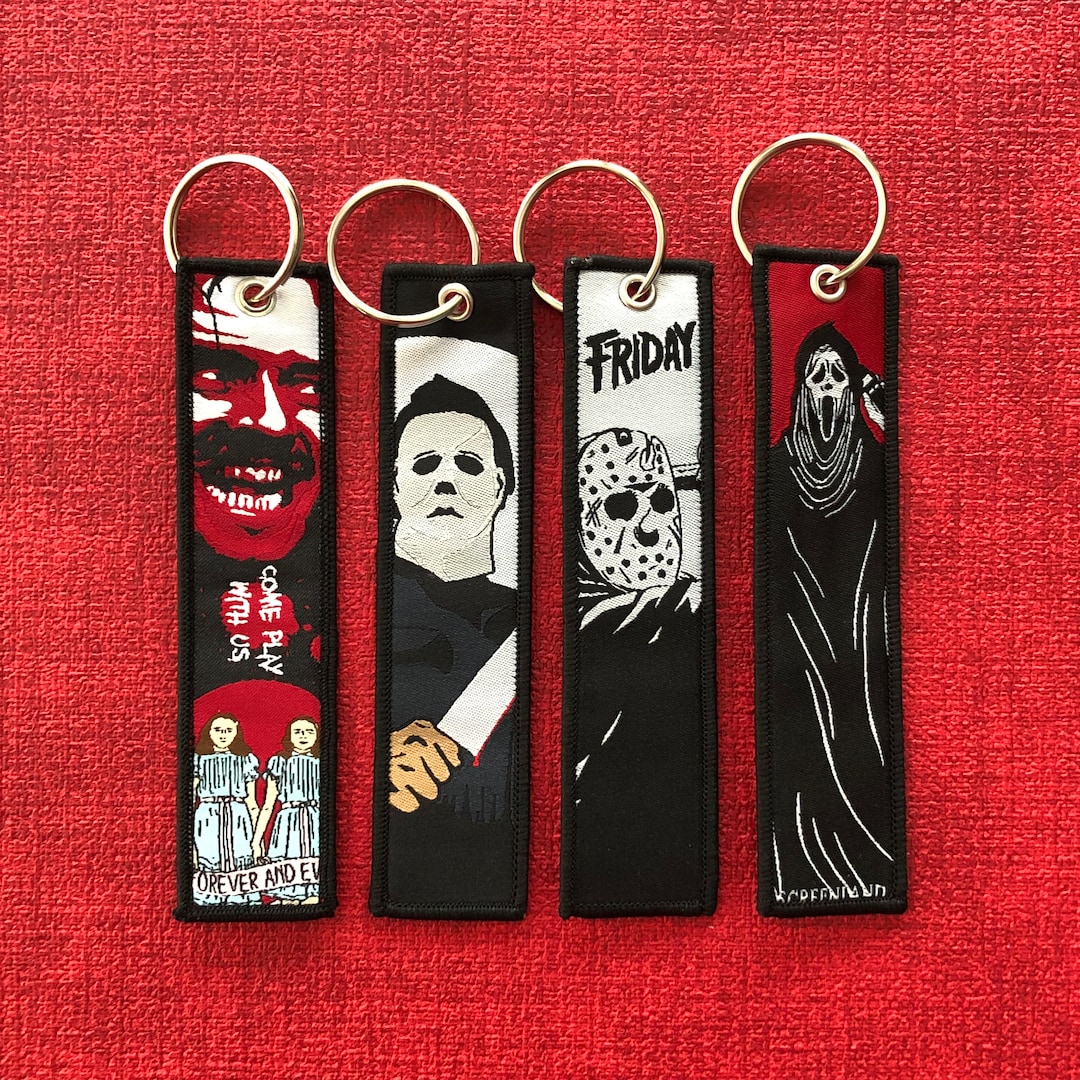 Set of 4 Horror Movie Key Tags Keychains Keyrings - Etsy