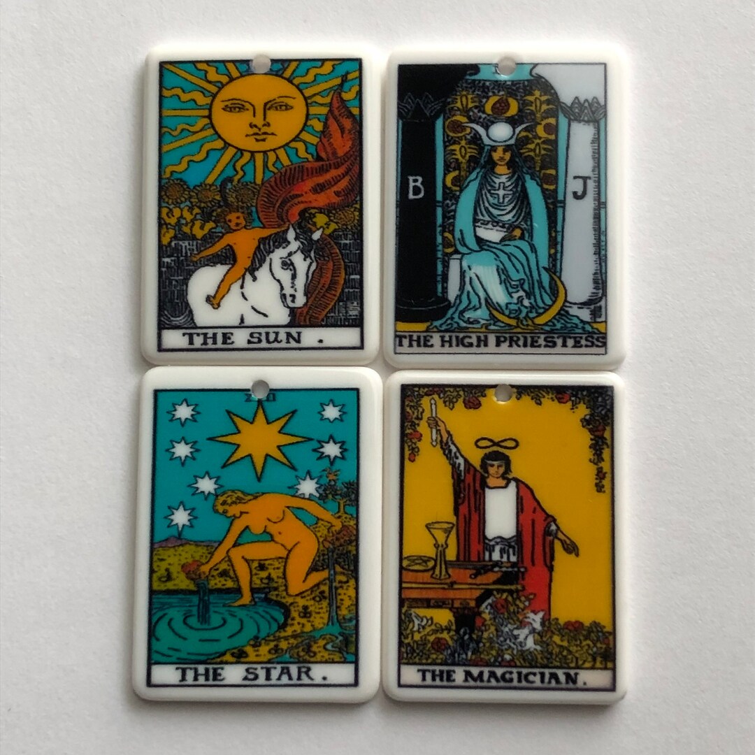 Lot of 5 same Design Tarot Card Pendants, Your Choice of 5 Sun, 5 High ...