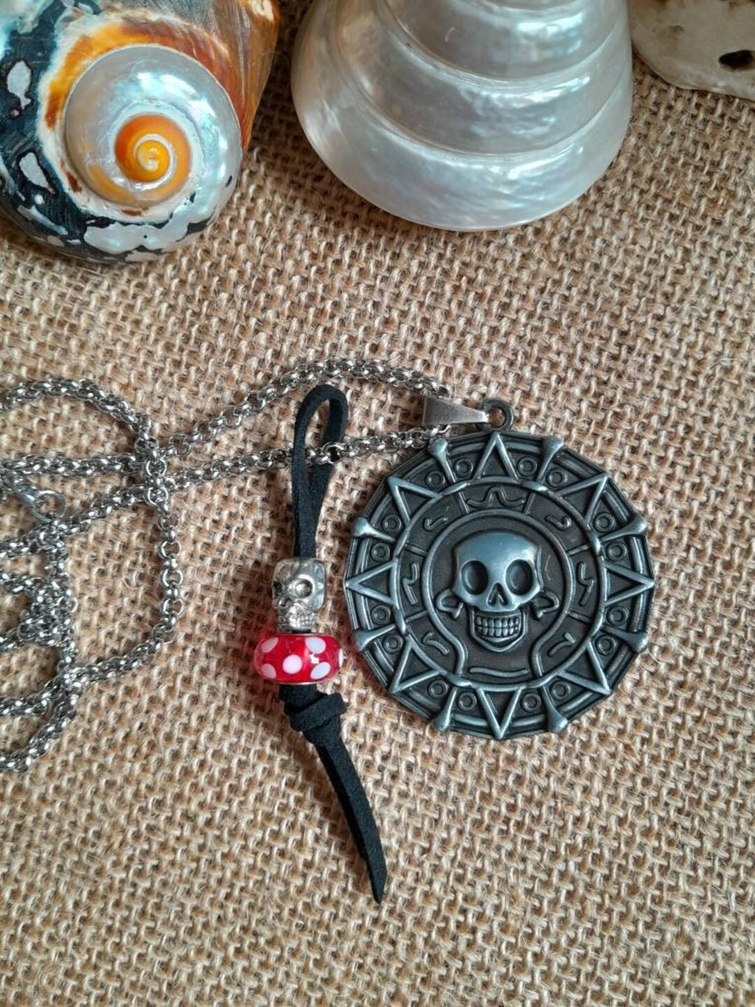Large Aztec Coin Pirates of the Caribbean Skull Medallion - Etsy
