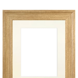 Scandi Oak Photo Frame With Ivory Mount, Wood Picture Frame, Picture ...
