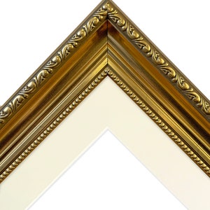 Large Shabby Chic Gold Photo Frame With Ivory Mount, Gold Picture Frame ...