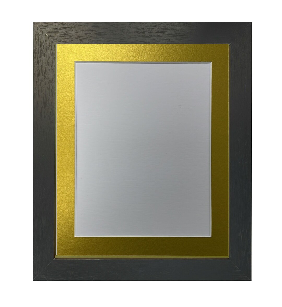 Studio Black Ash Photo Picture Frame With a Gold Mount, Poster Frame ...