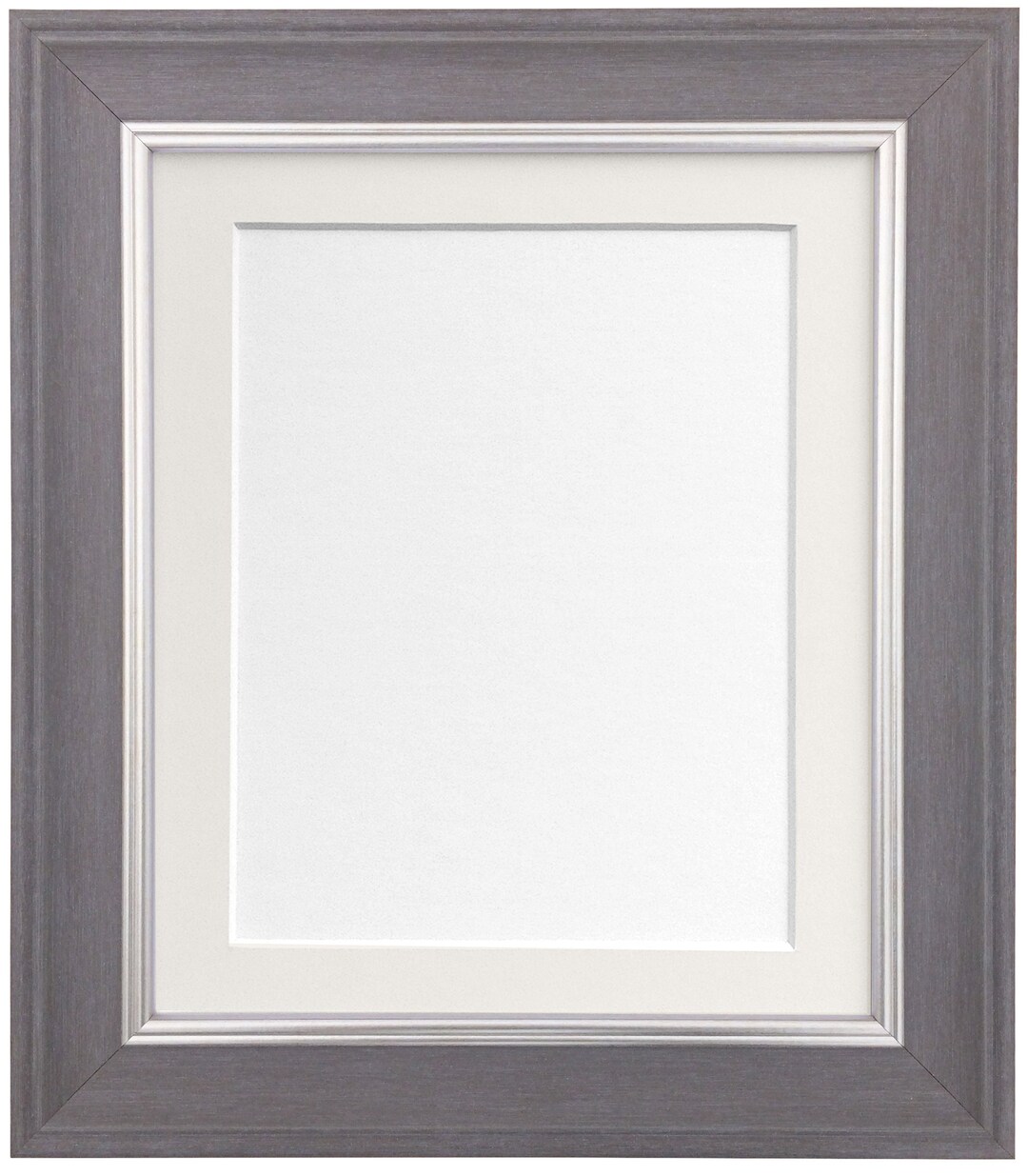Scandi Slate Grey Photo Frame With Ivory Mount, Grey Picture Frame ...