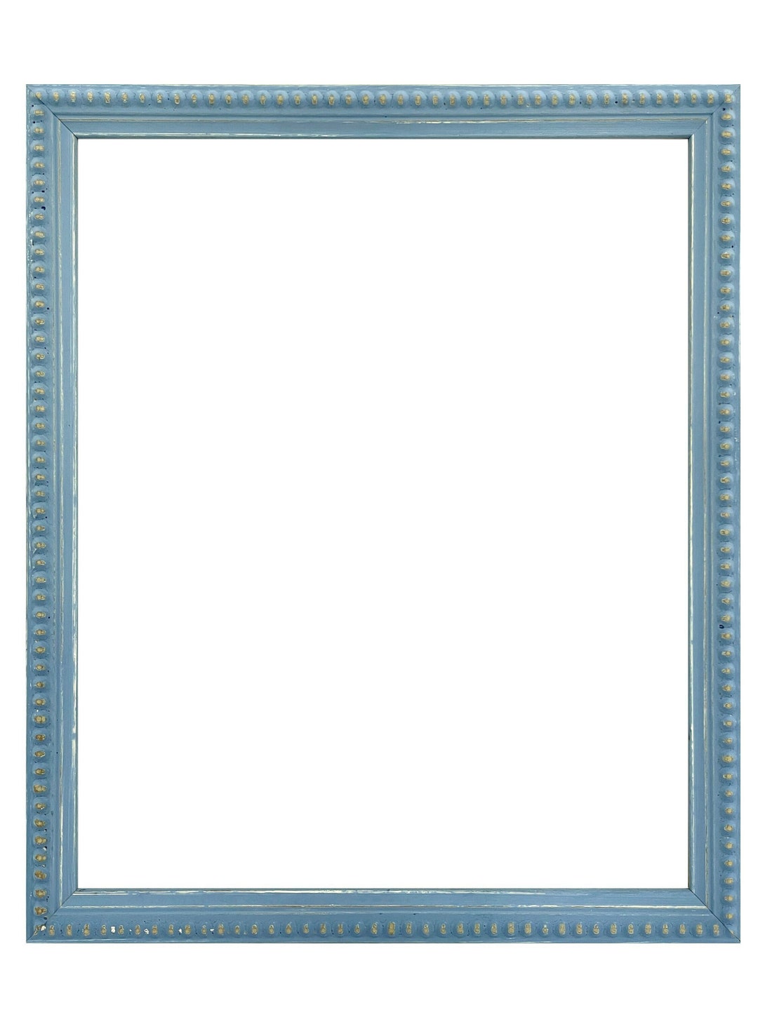 Crown Blue Wooden Picture Frame, Wood Bobbin Distressed Frame - Etsy UK
