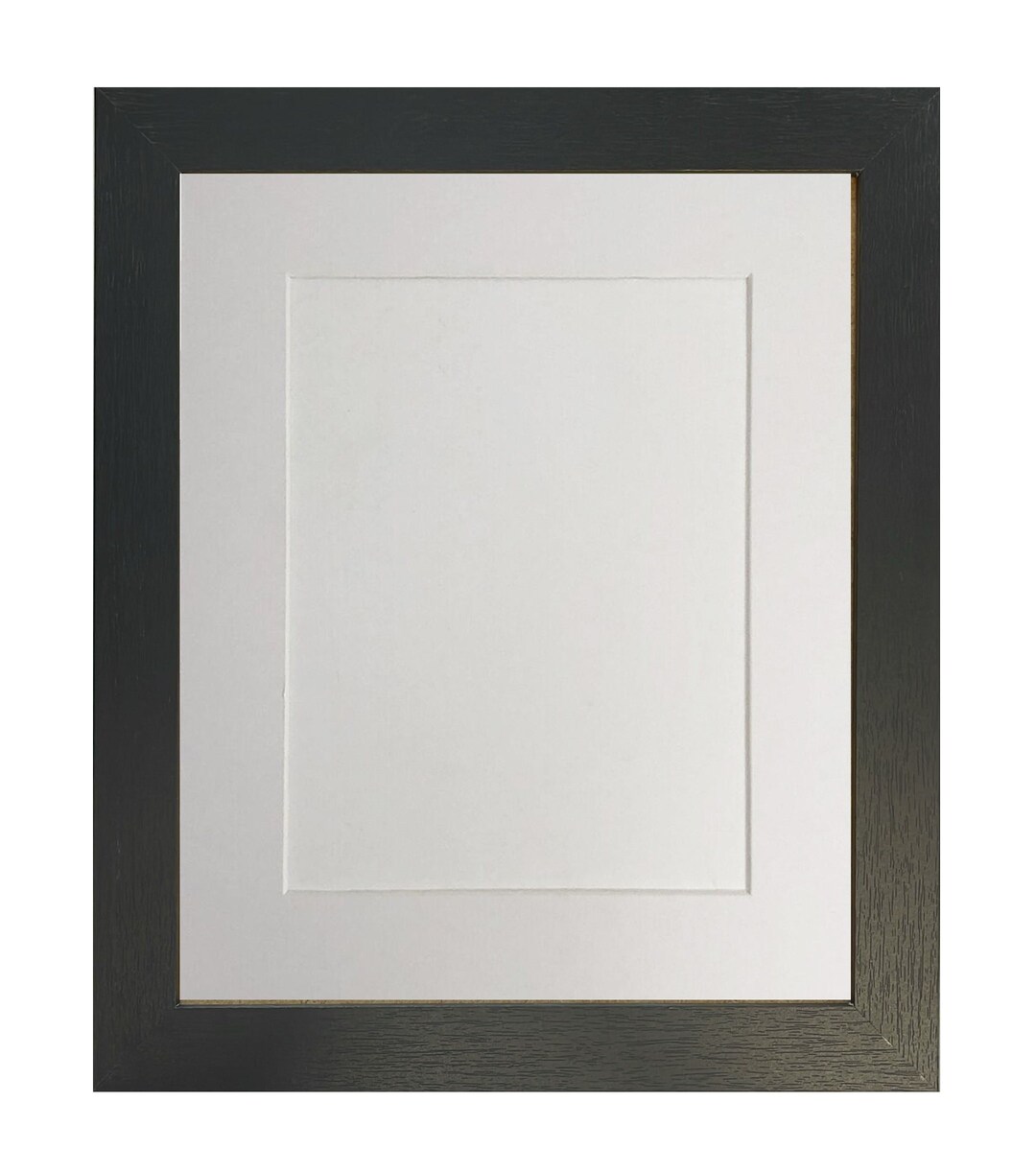 Studio Black Ash Photo Picture Frame With a White Mount, Poster Frame ...