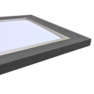 Scandi Slate Grey Photo Frame With Light Grey Mount, Grey Picture Frame ...