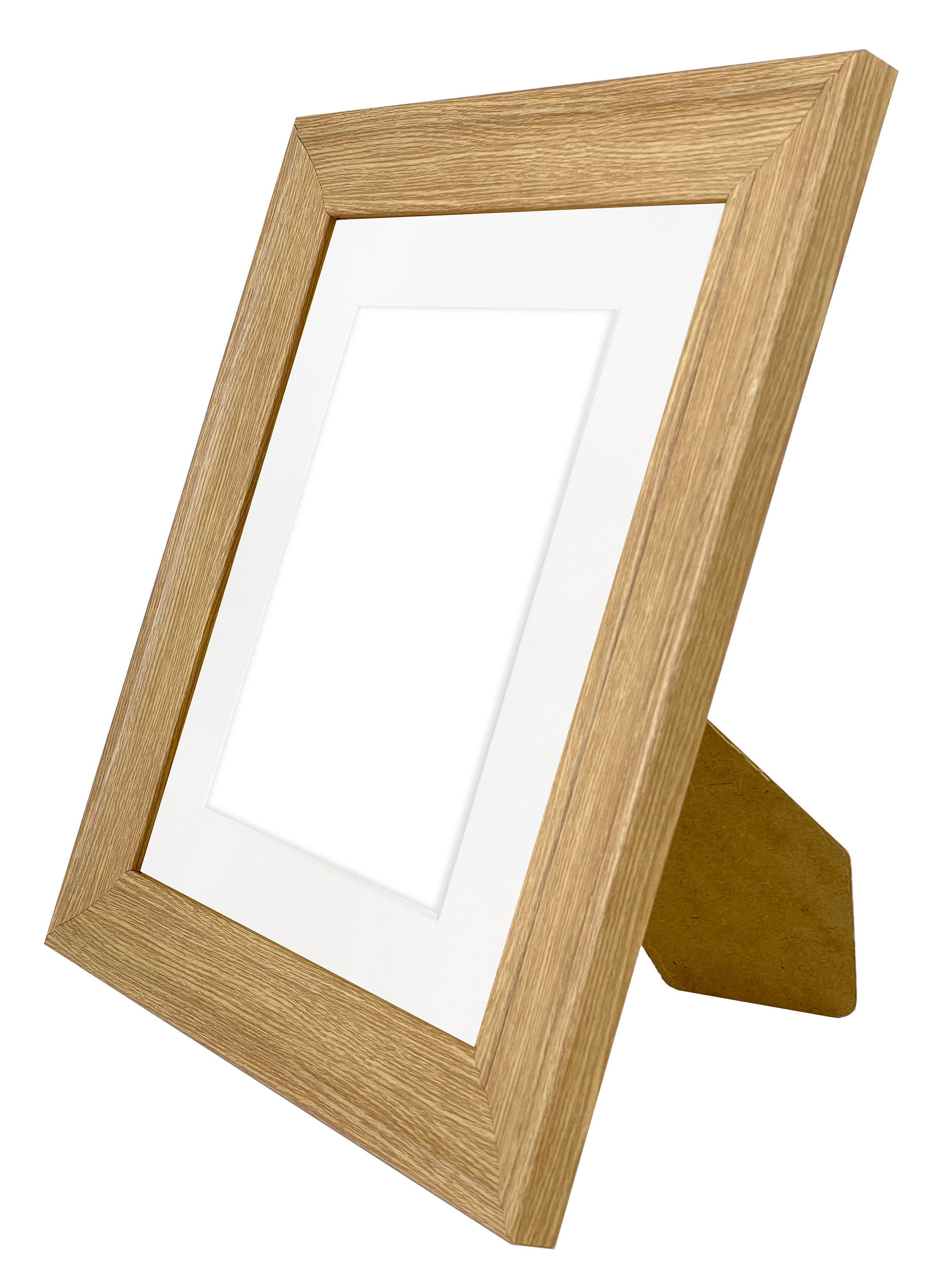 Scandi Oak Photo Frame With White Mount Wood Picture Frame - Etsy UK