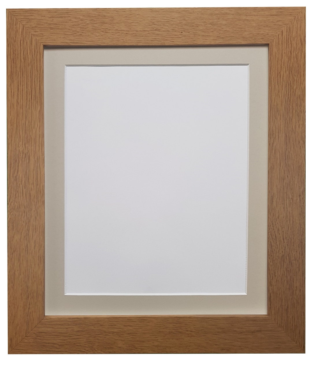 Metro Oak Photo Frame With Light Grey Mount, Picture Frame, Poster ...
