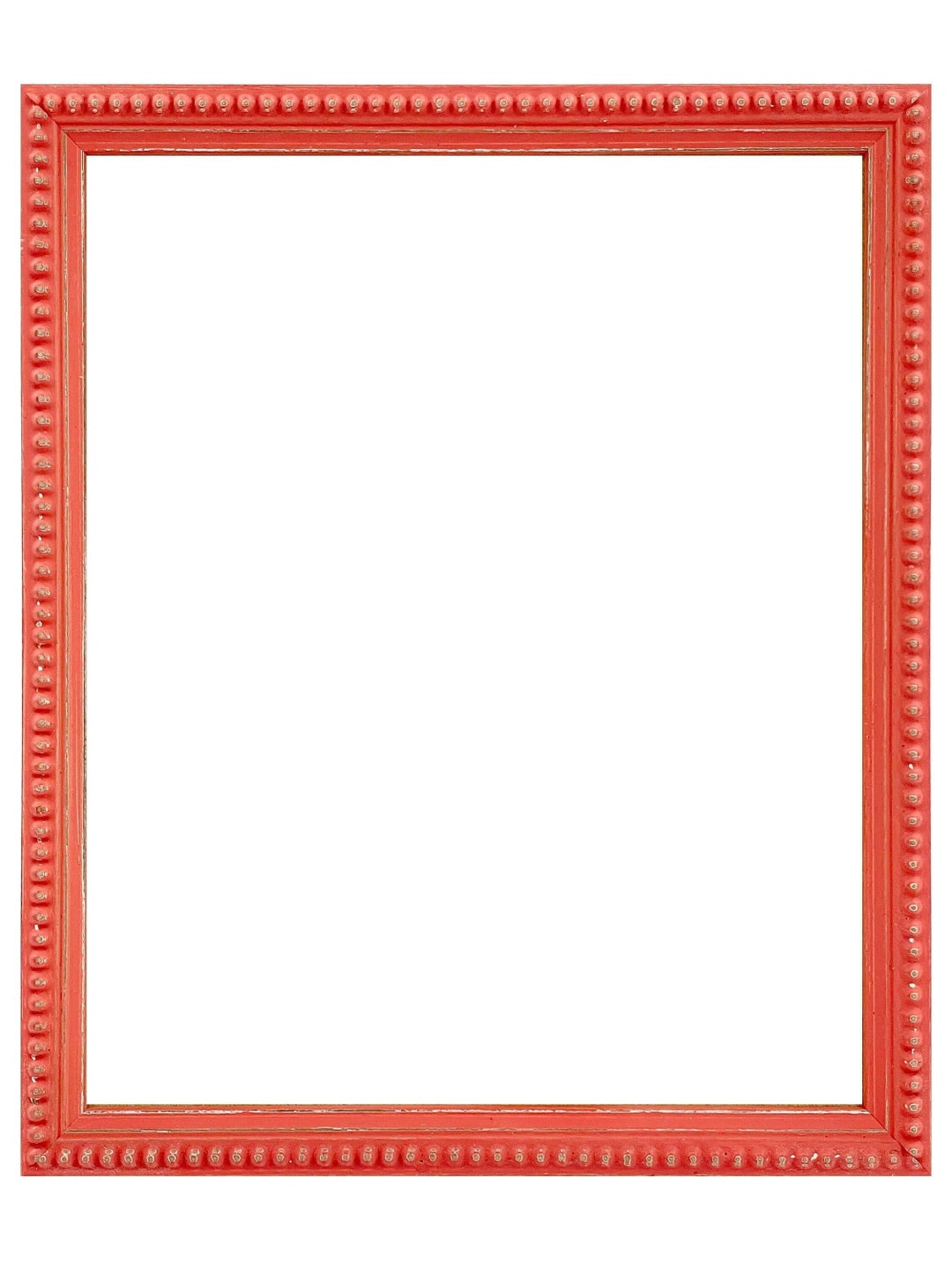 Red Wooden Picture Frame: Distressed Bobbin Crown Design - Etsy UK