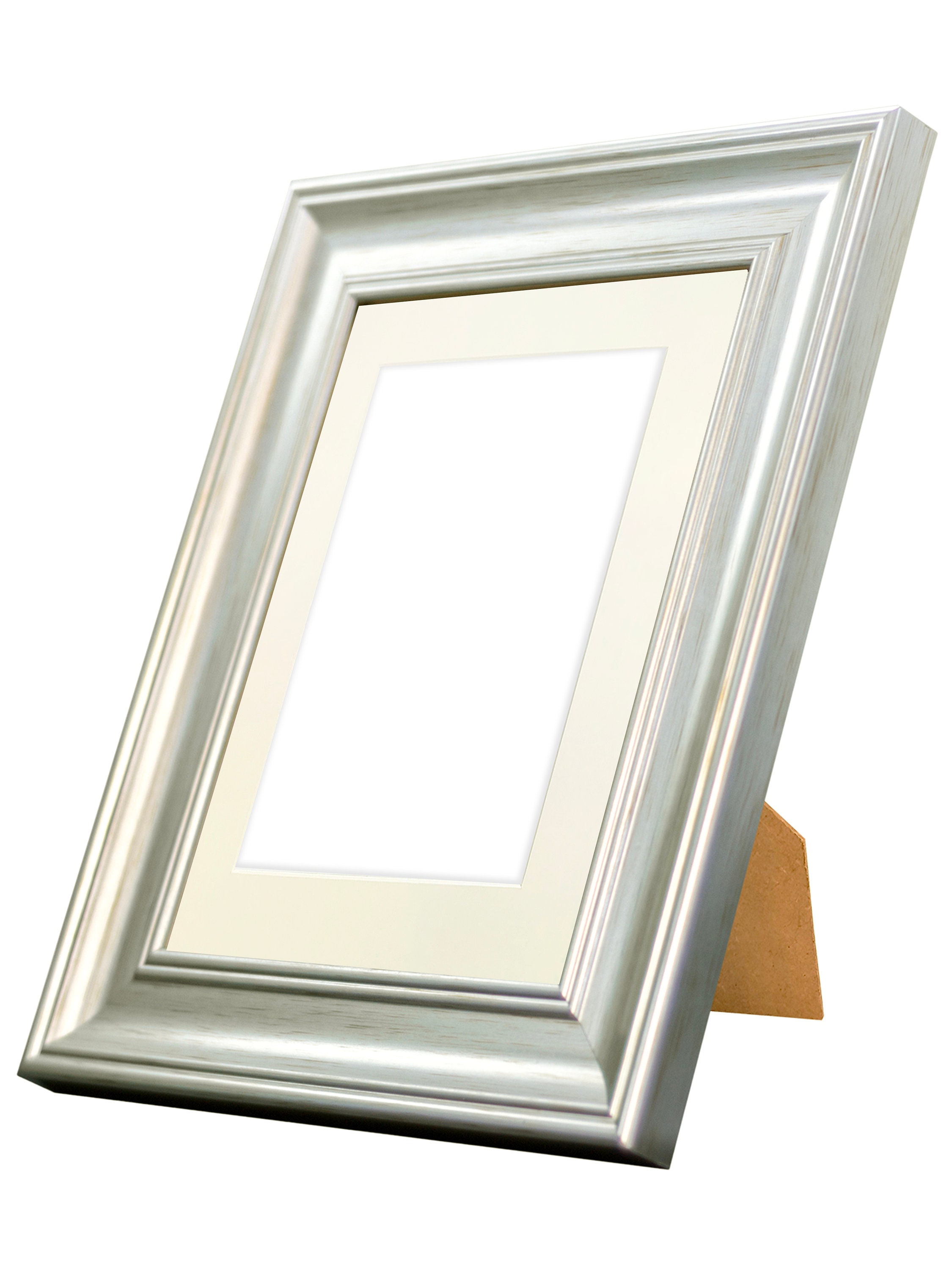 Scandi Vintage Silver Photo Frame With Ivory Mount Silver - Etsy UK