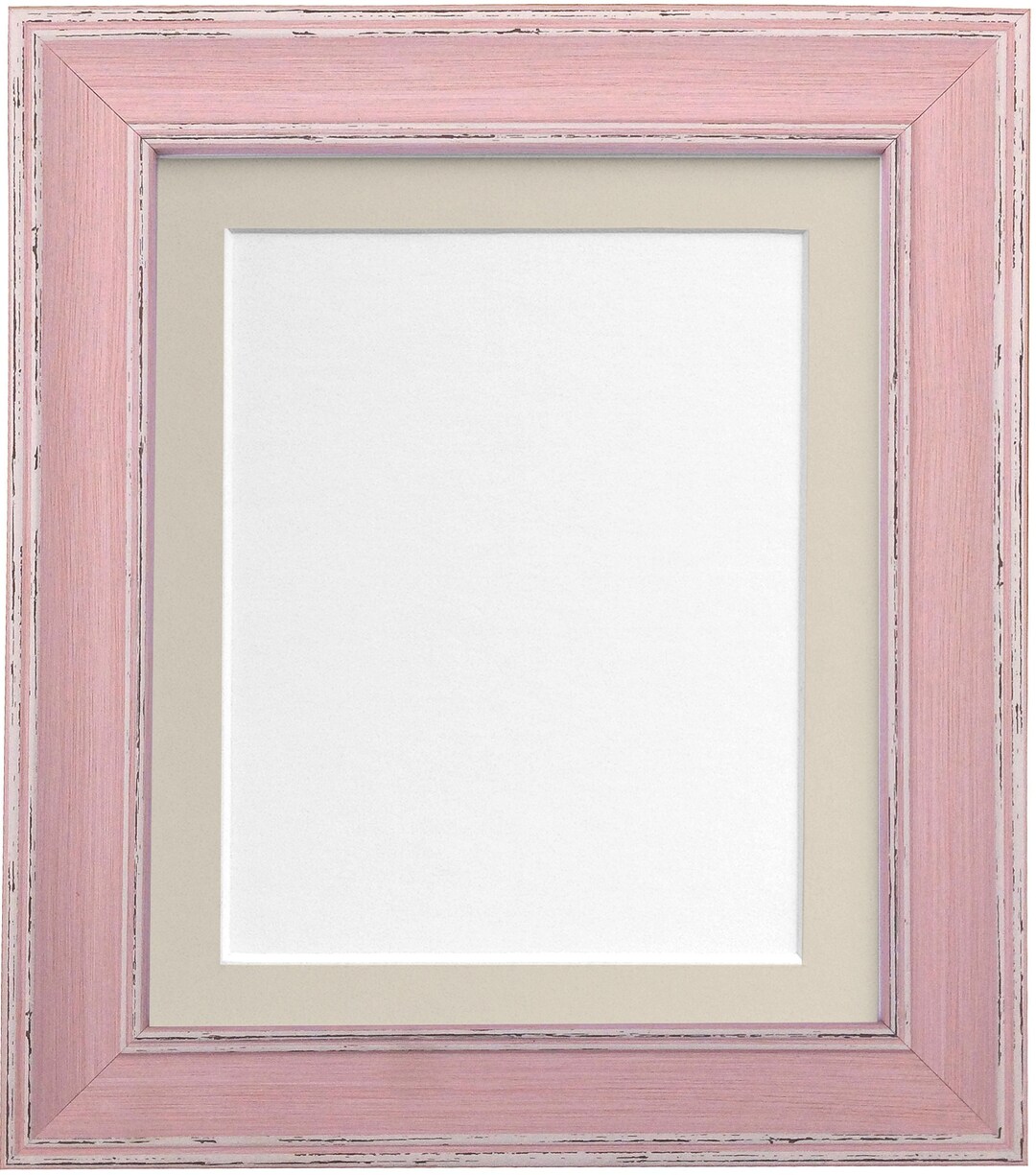 Scandi Pink Photo Frame With Light Grey Mount, Pink Picture Frame, Pink ...
