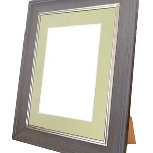 Scandi Slate Grey Photo Frame With Light Grey Mount, Grey Picture Frame ...