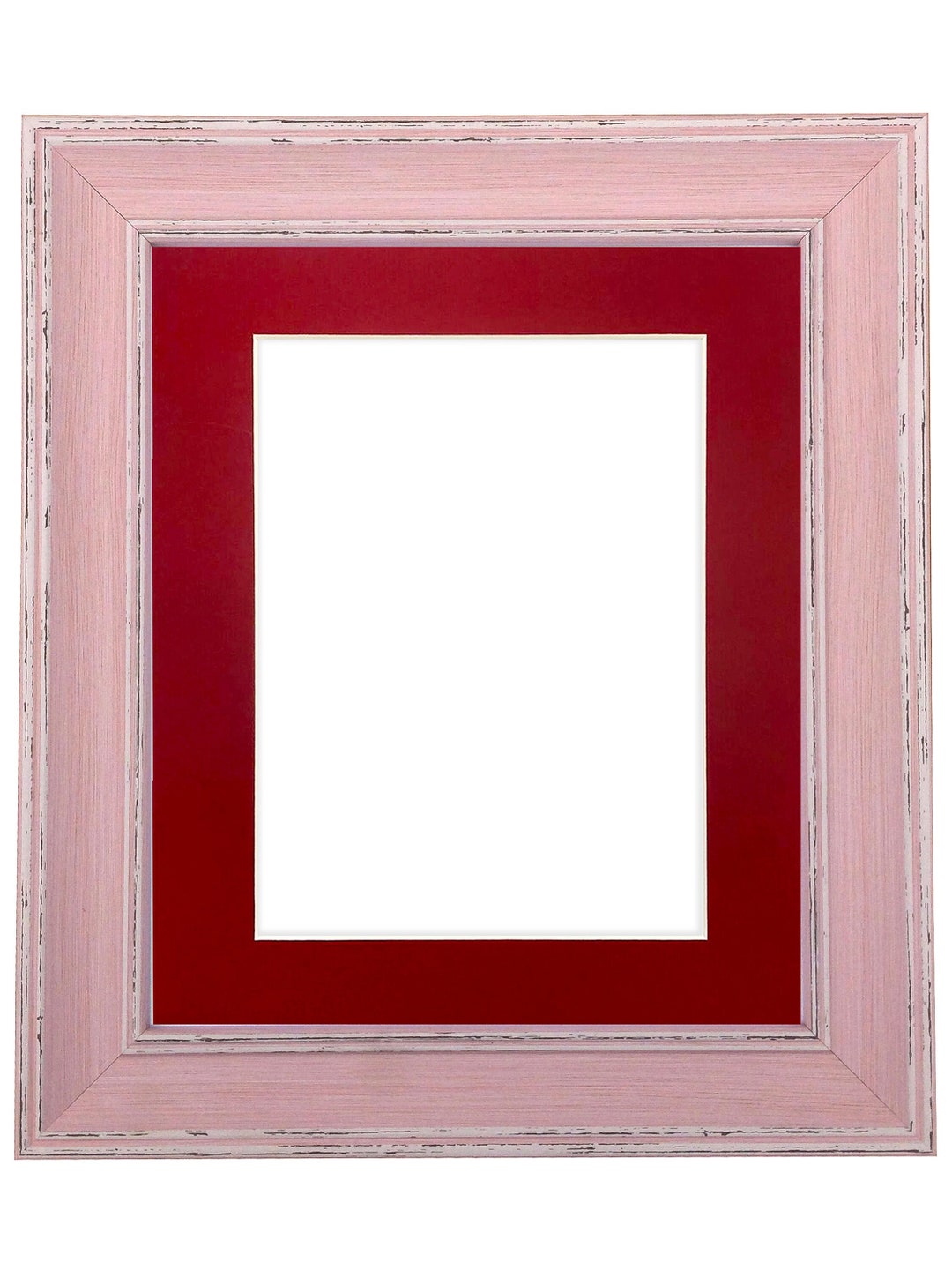 Scandi Pink Photo Frame With Red Mount, Pink Picture Frame, Pink ...