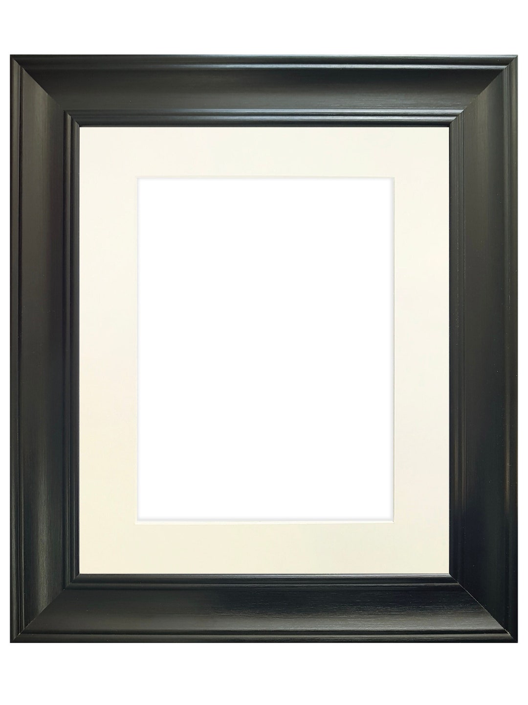 Scandi Black Frame With Ivory Mount, Black Picture Frame, Black Photo ...