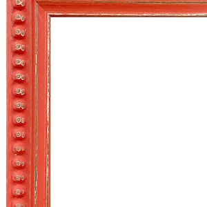 Crown Red Photo Frame With Red Mount, Wooden Bobbin Distressed Frame ...