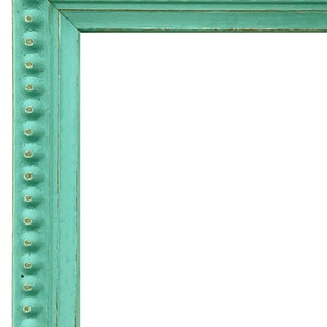 Crown Turquoise Wooden Picture Frame, Wooden Bobbin Distressed Frame ...