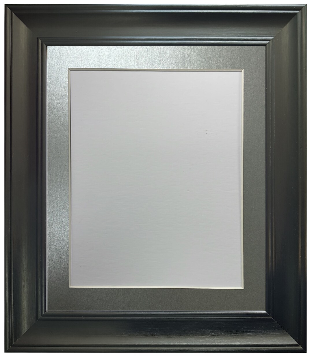 Scandi Black Frame With Silver Mount, Black Picture Frame, Black Photo ...