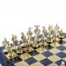 Knights Chess Set Brass&nickel Blue Chess Board - Etsy