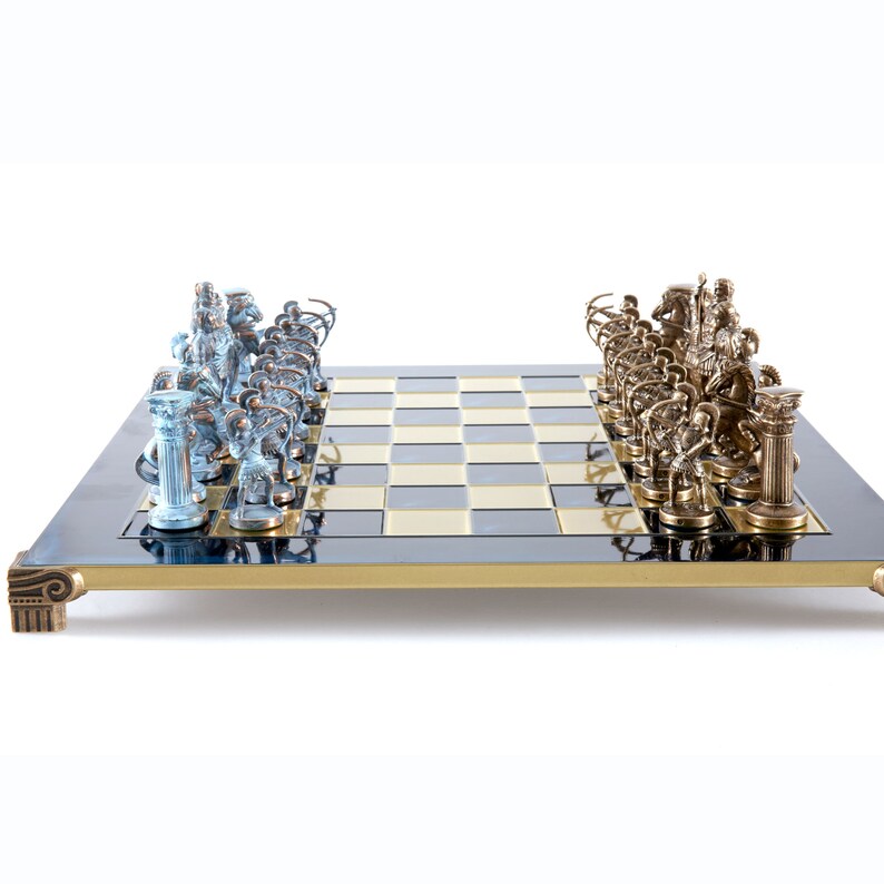 Archers Large Chess Set Blue&copper Blue Chess Board - Etsy