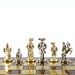 Knights Chess Set - Brass&nickel - Brown Chess Board - Etsy