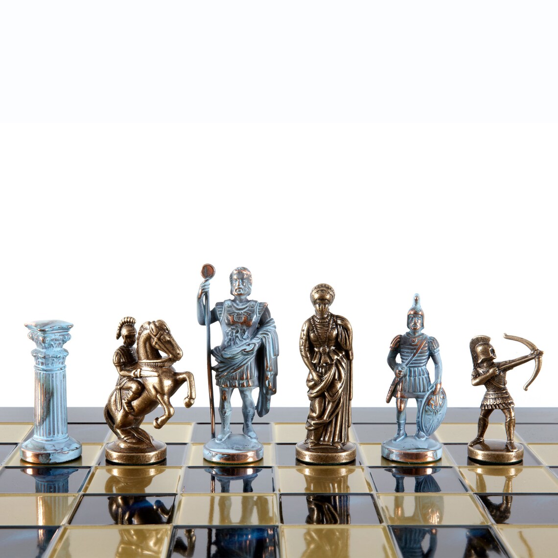 Archers Large Chess Set Blue&copper Blue Chess Board - Etsy