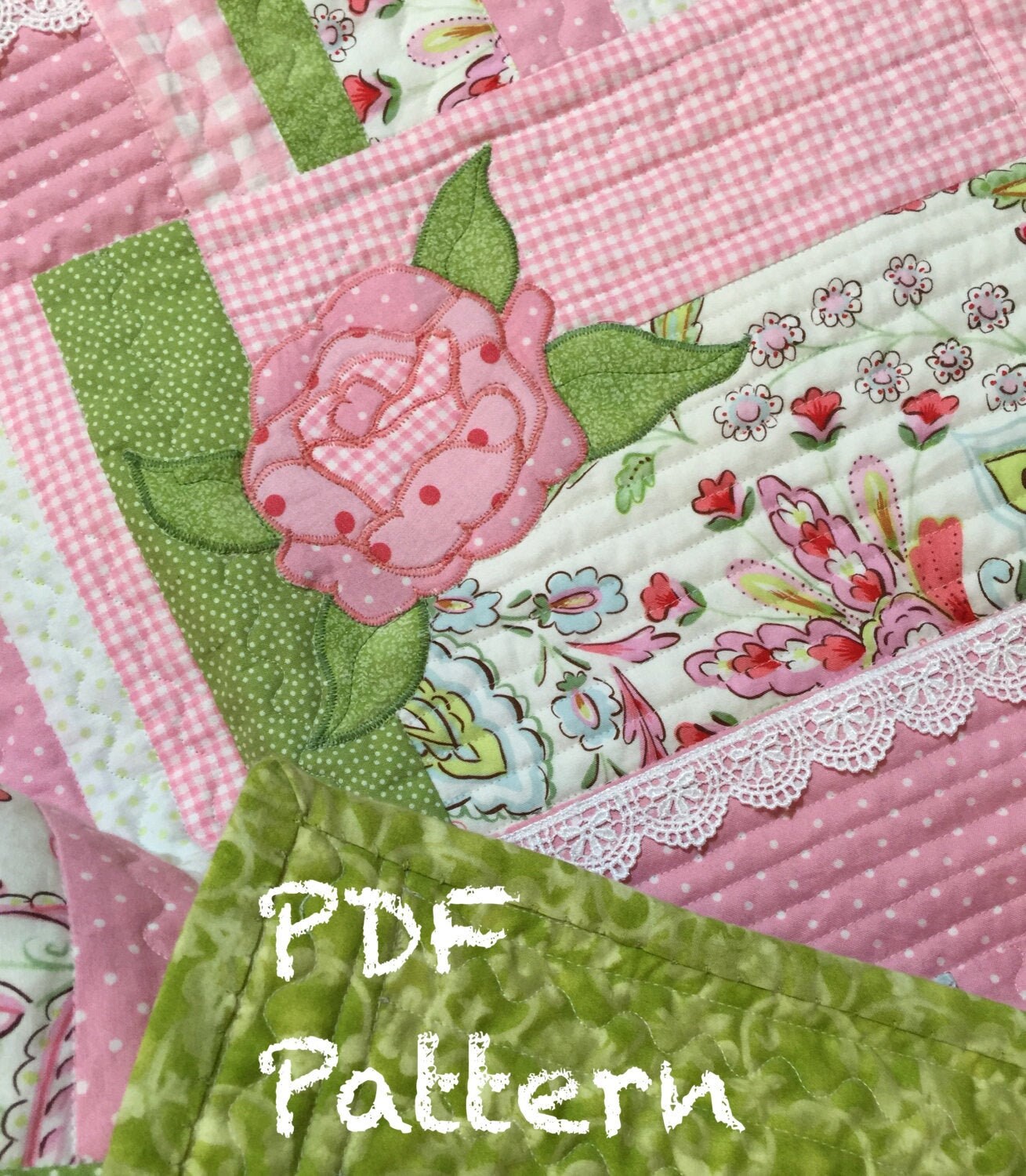 Roses Quilt Pattern Baby Quilt Pattern Quilt Pattern PDF - Etsy