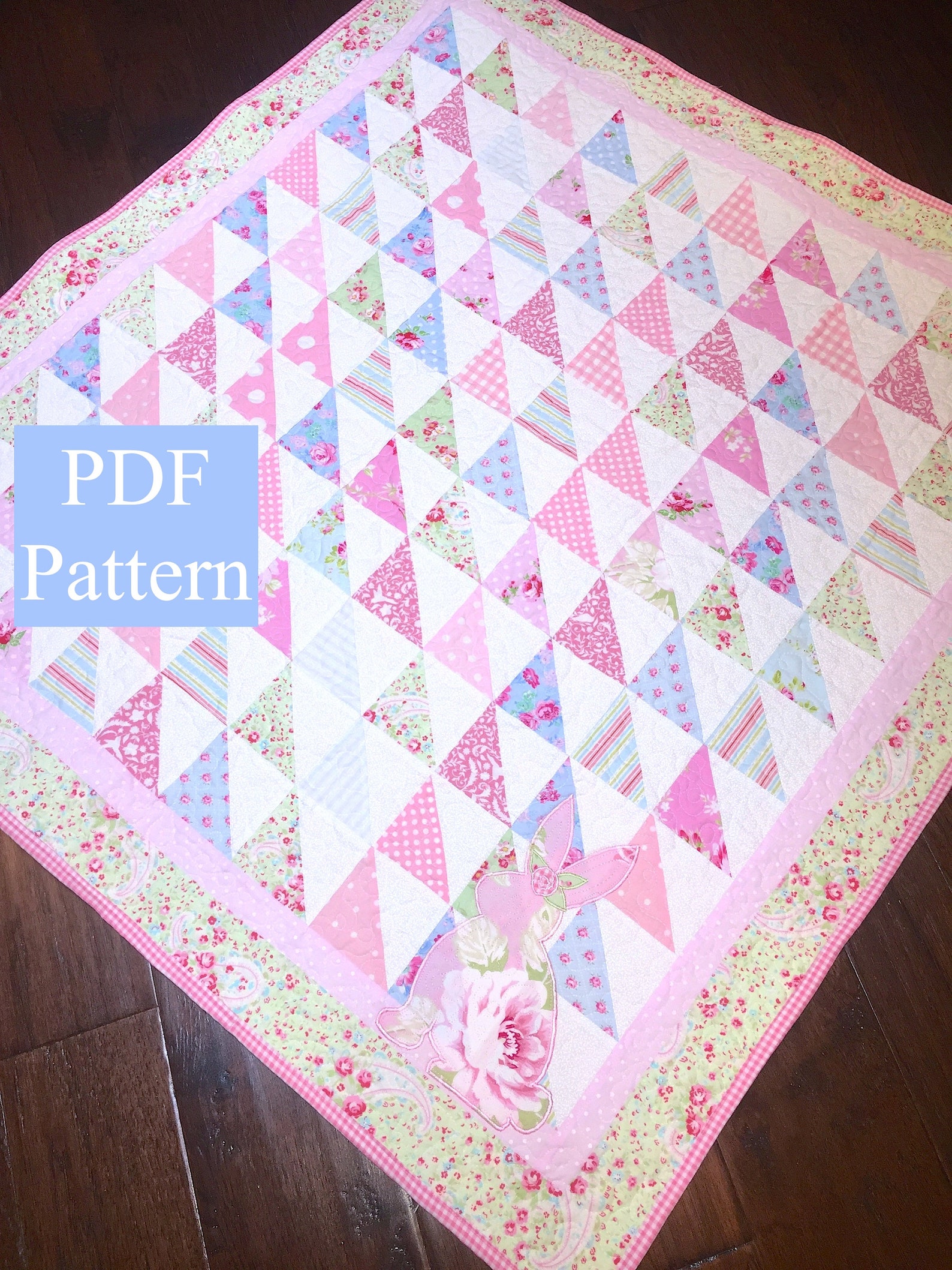 Bunny Baby Quilt Pattern Quilt Pattern With Bunny Farmhouse - Etsy ...