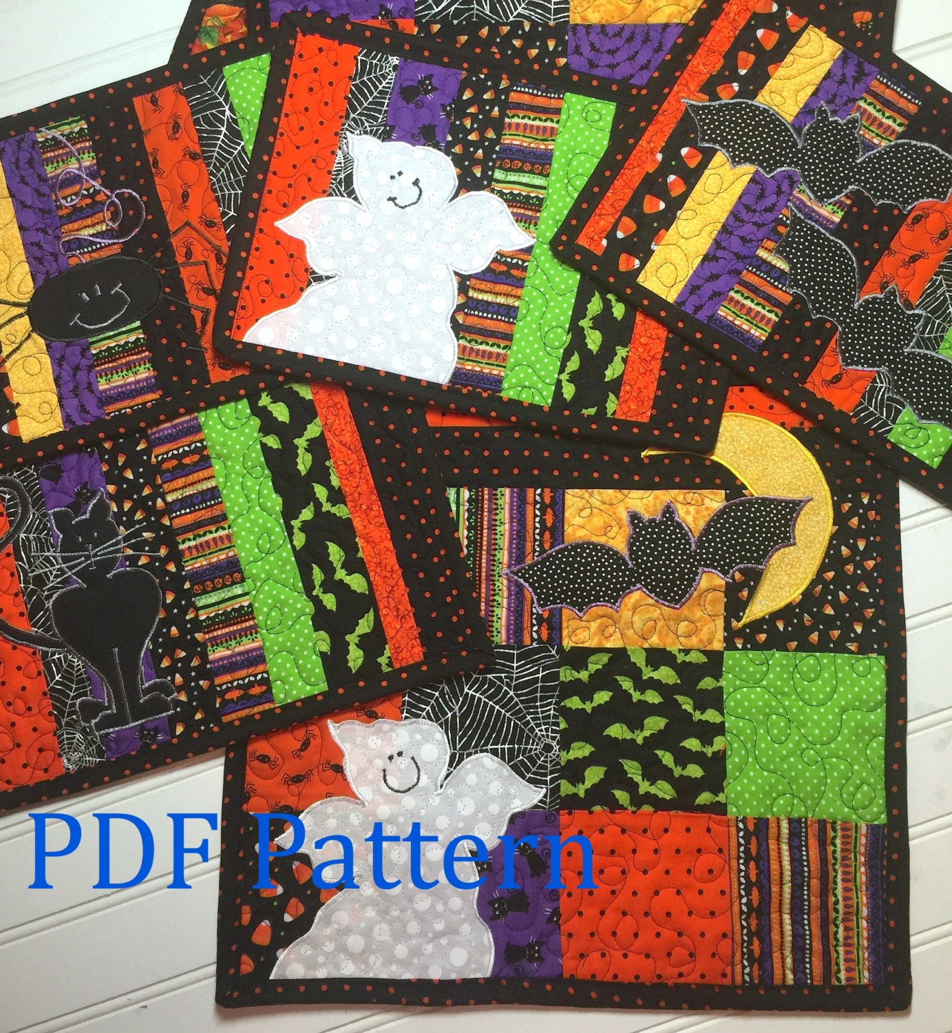 Halloween Table Runner Pattern Quilt Pattern Quilt Mug Rug - Etsy