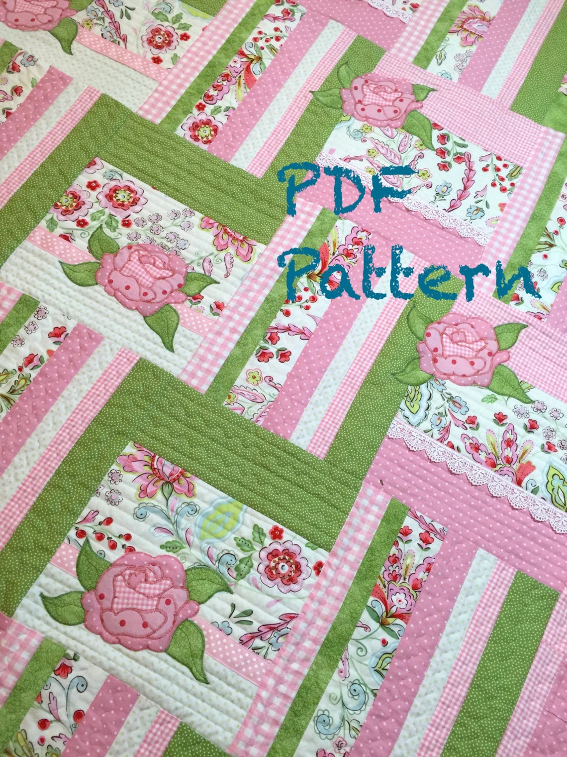 Roses Quilt Pattern baby quilt Pattern Quilt Pattern PDF | Etsy