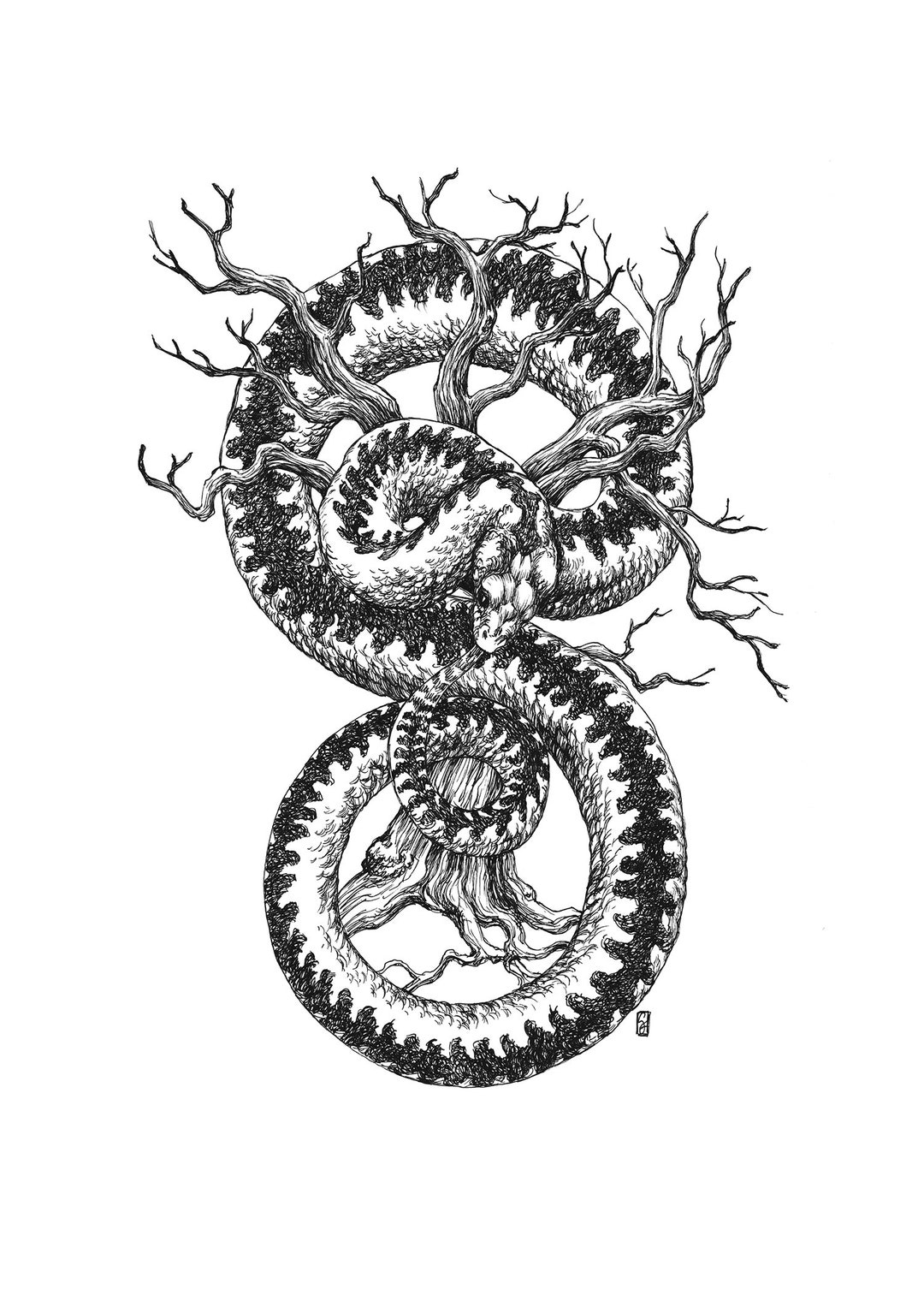 Fine Art Print / Folklore and Fairytales / Fantasy Artwork: Jörmungandr ...