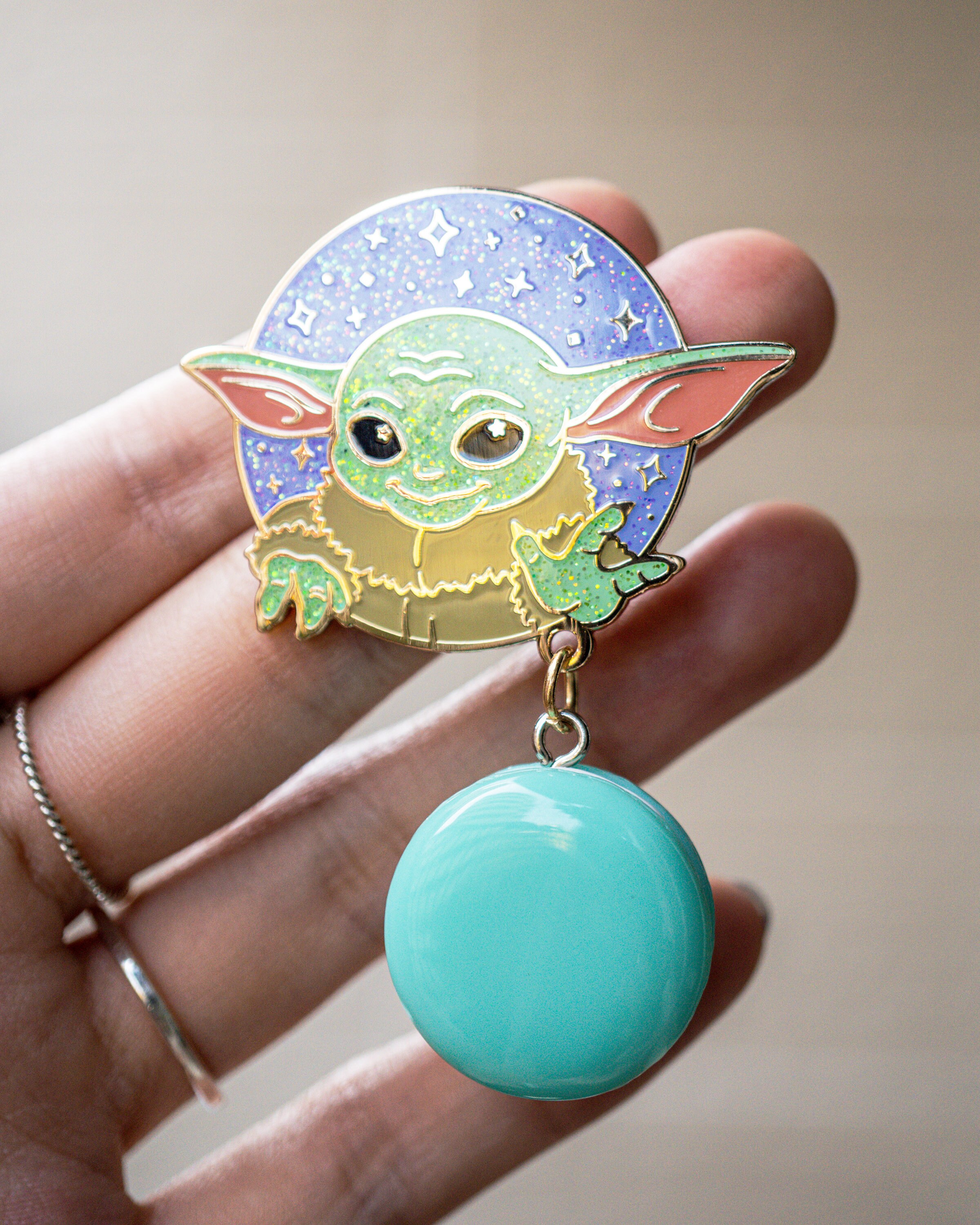 Grogu / Baby Yoda Glitter Hard Enamel Pin Star Wars:The | Etsy