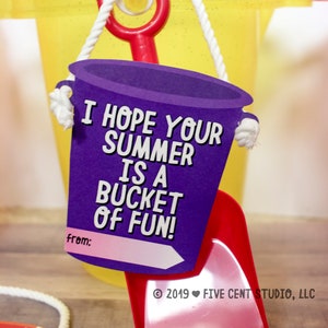 Buckets of Fun Printable Sand Bucket Tags for End of the School Year ...