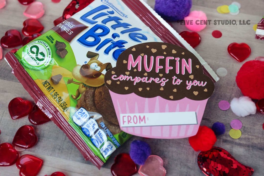Pink Muffin Compares to You Brownie Chocolate Chip Valentine's Day ...