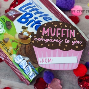 Chocolate Brownie Muffin Compares to You Valentine's Day Muffin Shaped ...