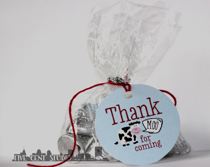 Printable Thank Moo for Coming Barnyard Farm Theme Cow Thank You Favor ...