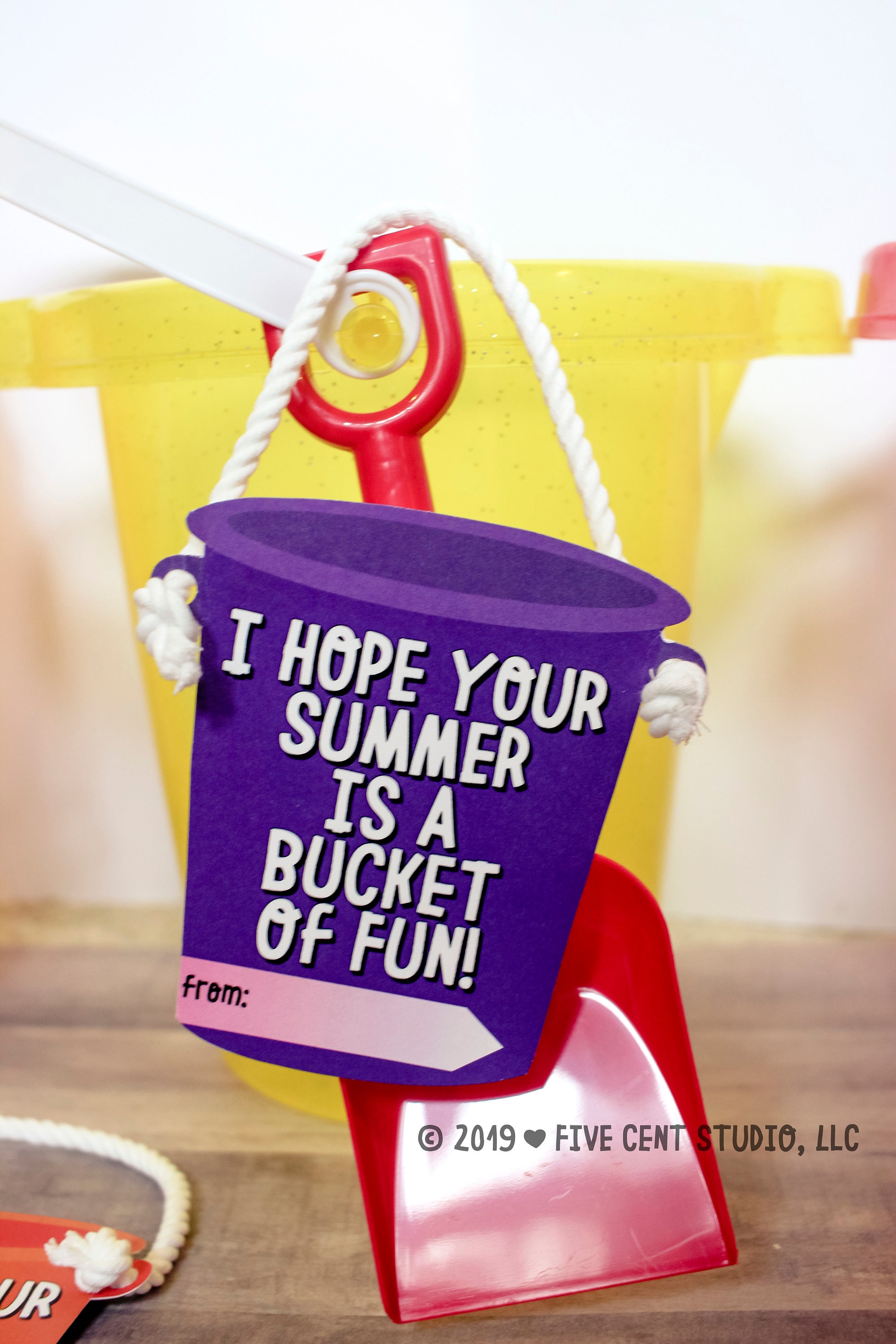 Buckets of Fun Printable Sand Bucket Tags for End of the School Year ...